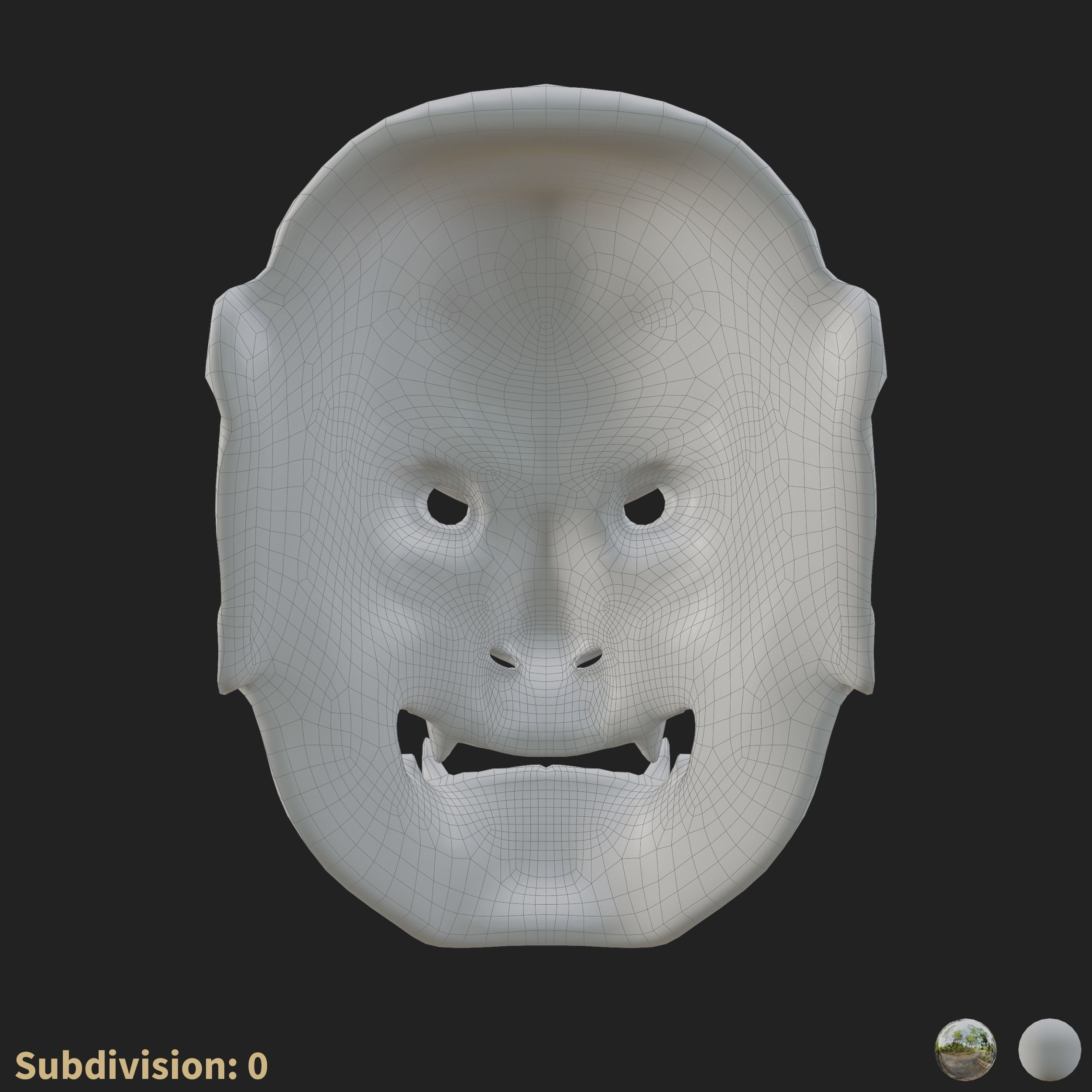 Japanese Mask Shikami Noh theatre mask 3d model 3D model | CGTrader