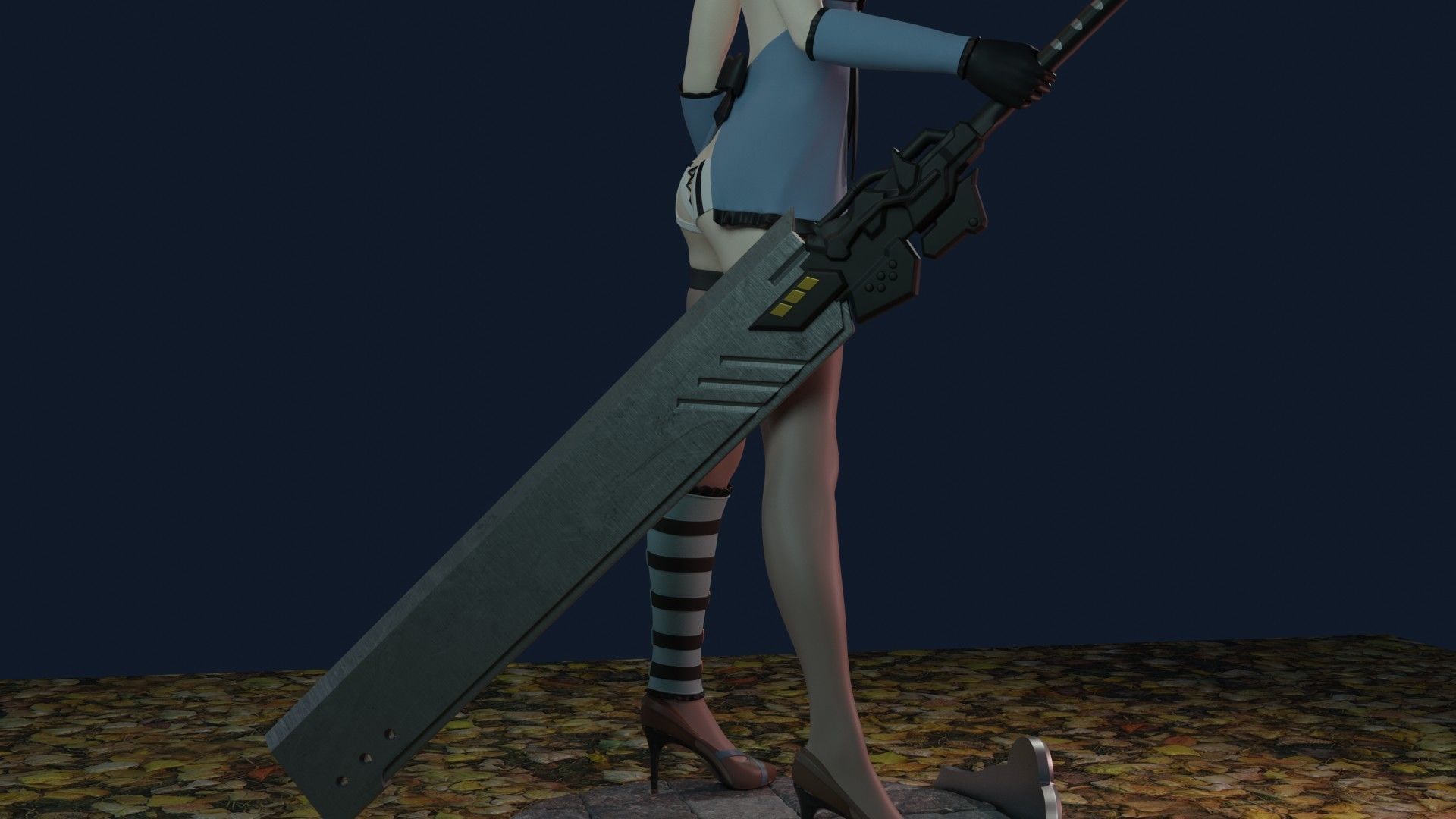 Nier Automata - 2B Kaine suit 3D model 3D printable | CGTrader