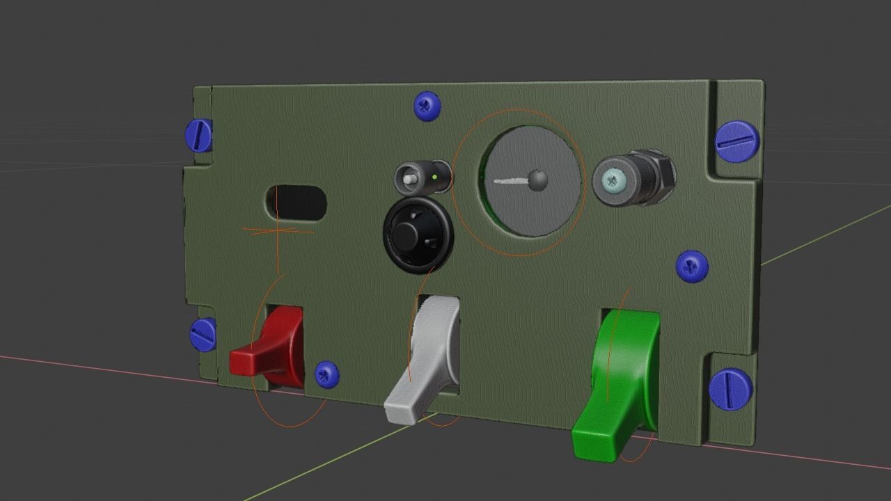 F16 Oxygen Regulator Panel 3D model rigged | CGTrader