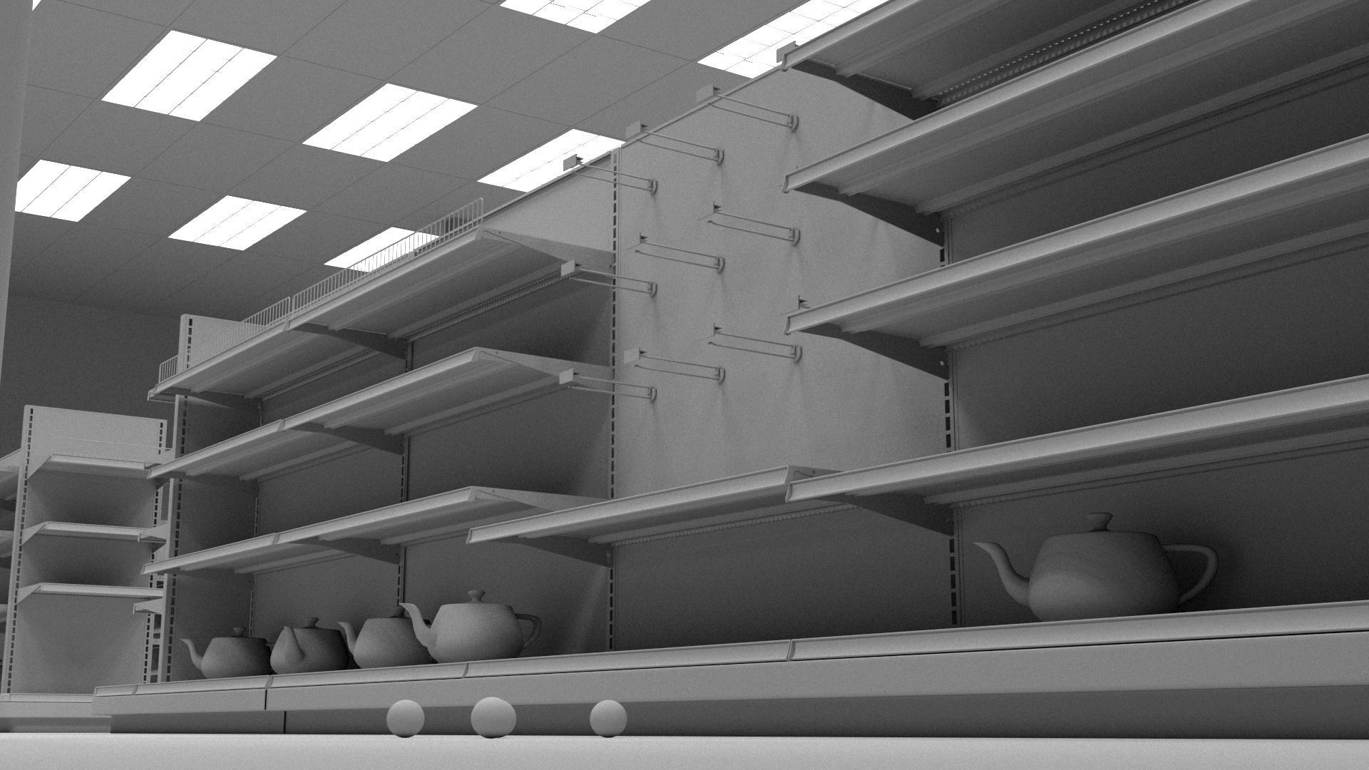 Store Shelves Environment 3D model | CGTrader