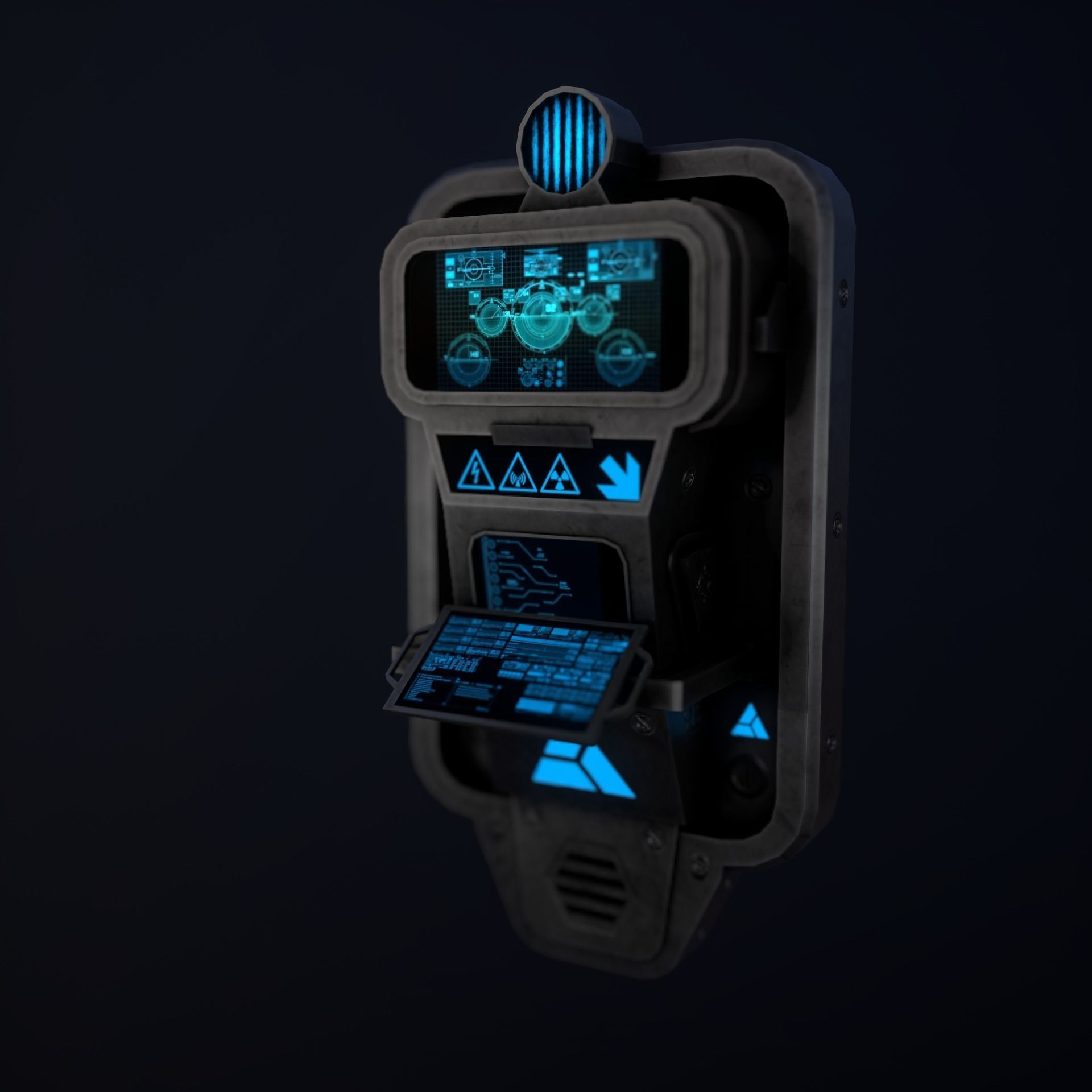 3D model Sci-Fi Console-Computer 4 VR / AR / low-poly | CGTrader