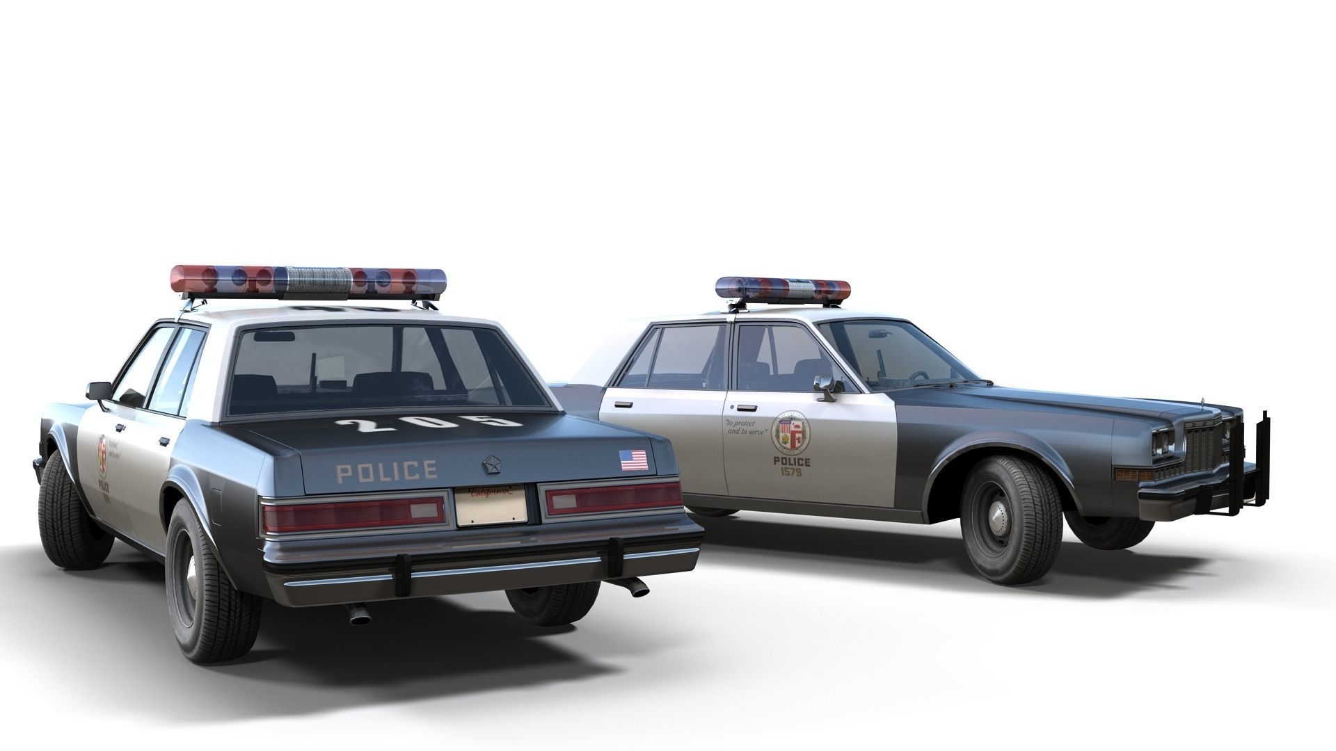 3D model Dodge Diplomat 1980 police car VR / AR / low-poly | CGTrader
