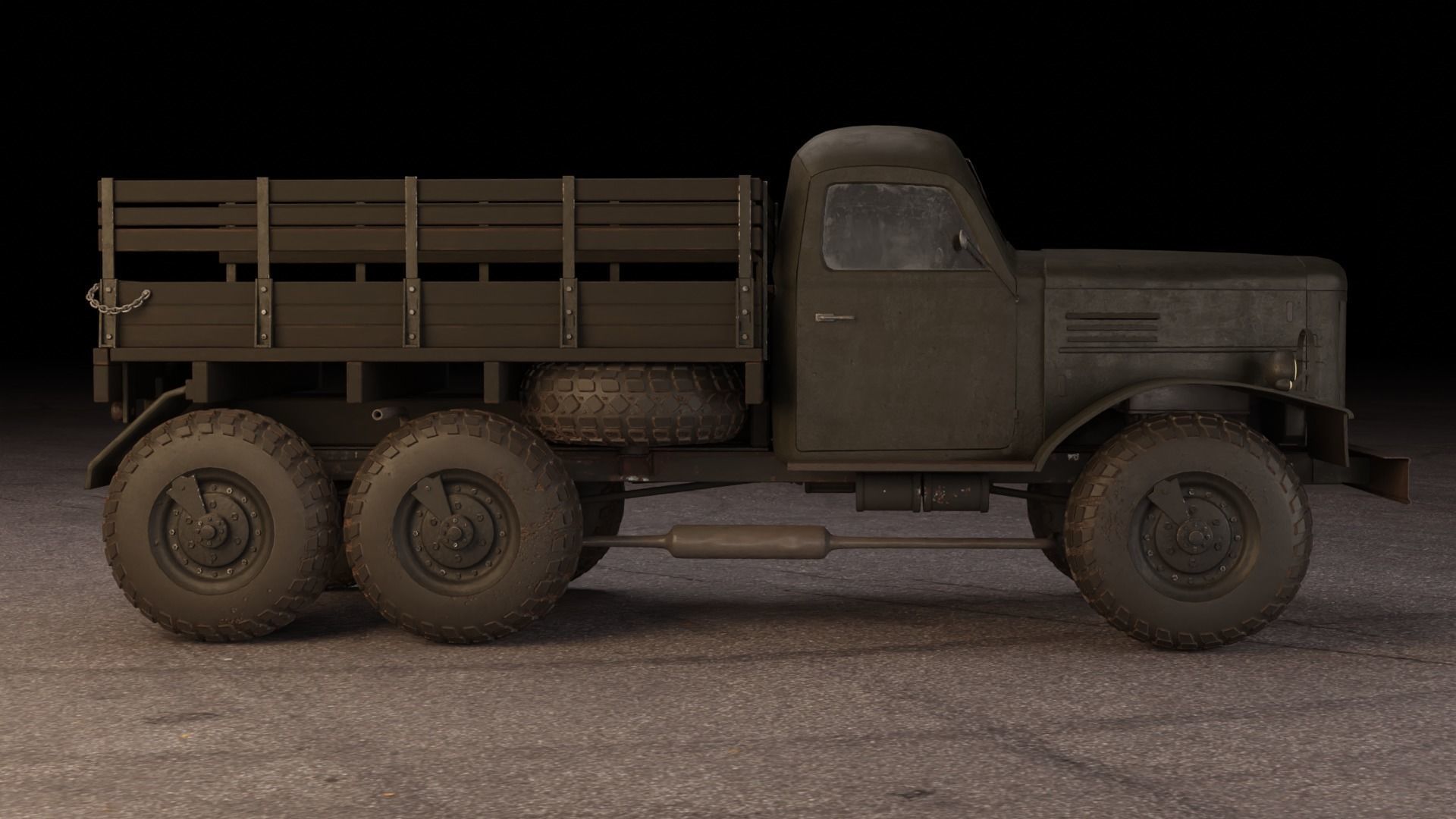 3D model Soviet Military Truck ZiL 157 VR / AR / low-poly | CGTrader