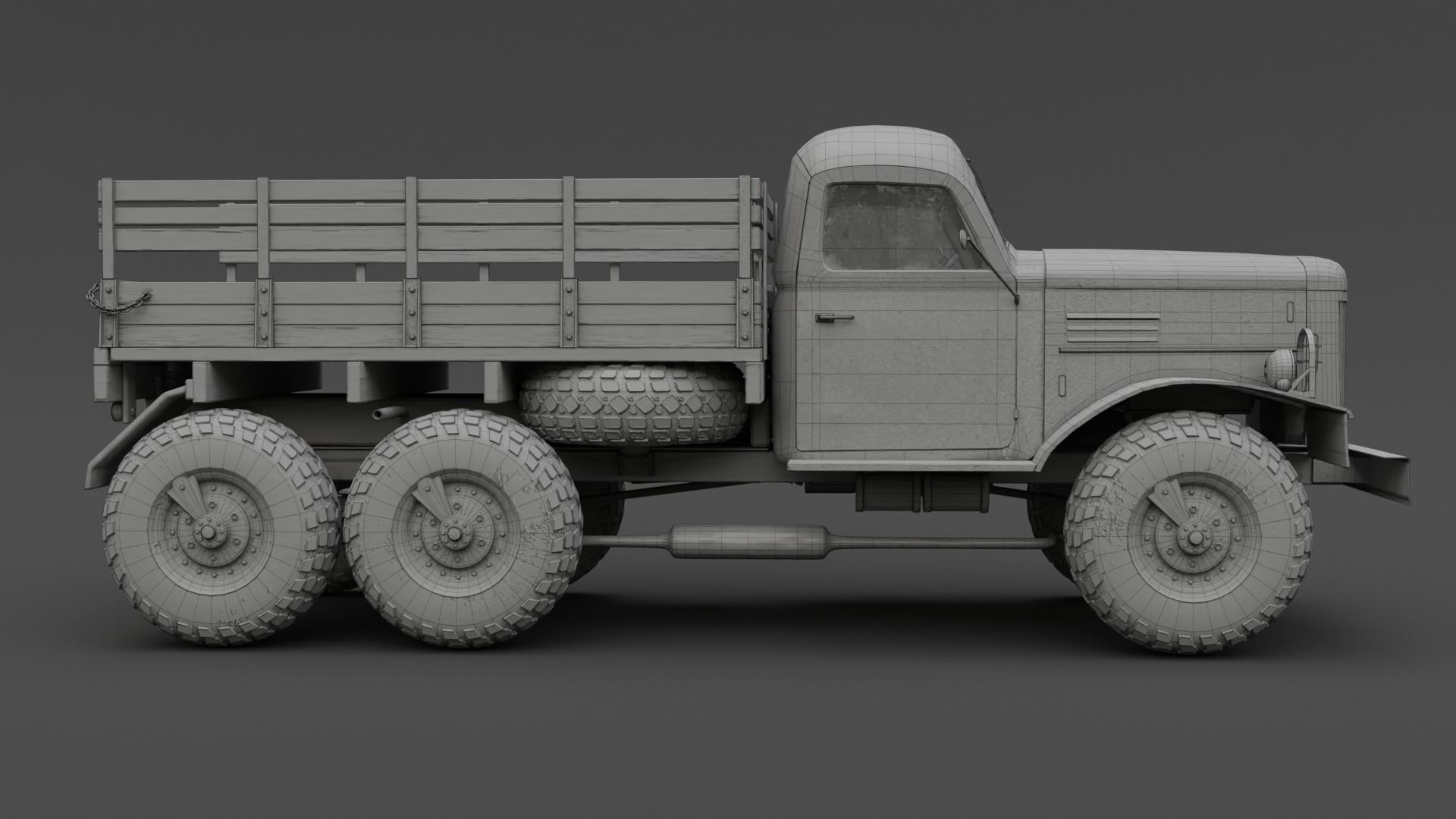 3D model Soviet Military Truck ZiL 157 VR / AR / low-poly | CGTrader