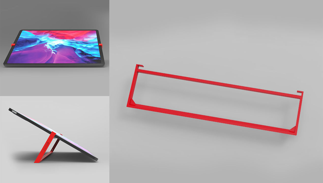 Apple ipad pro 2020 3d printable ipad stand 3D model 3D printable ...