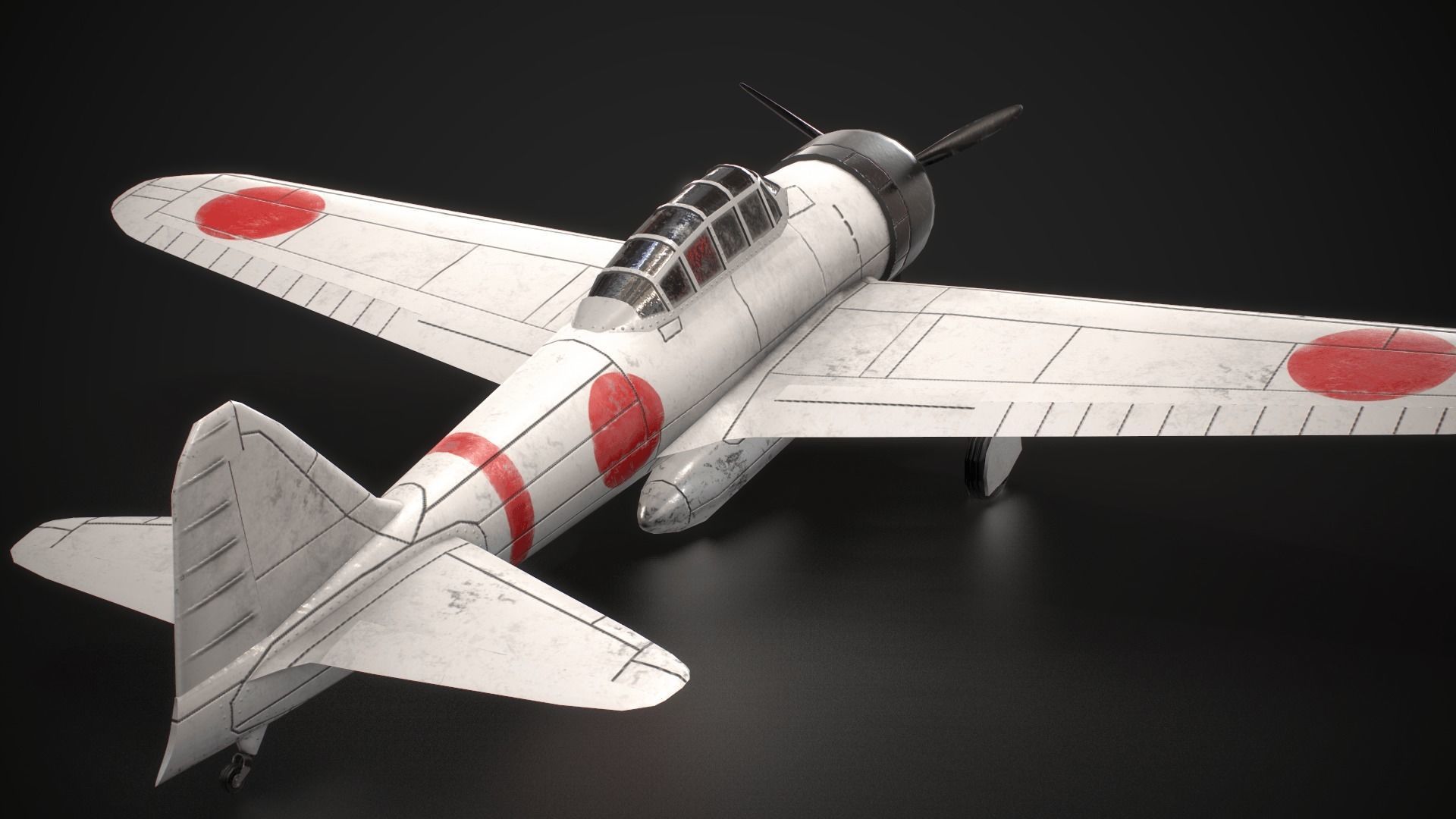 3D model Mitsubishi A6M Zero VR / AR / low-poly | CGTrader
