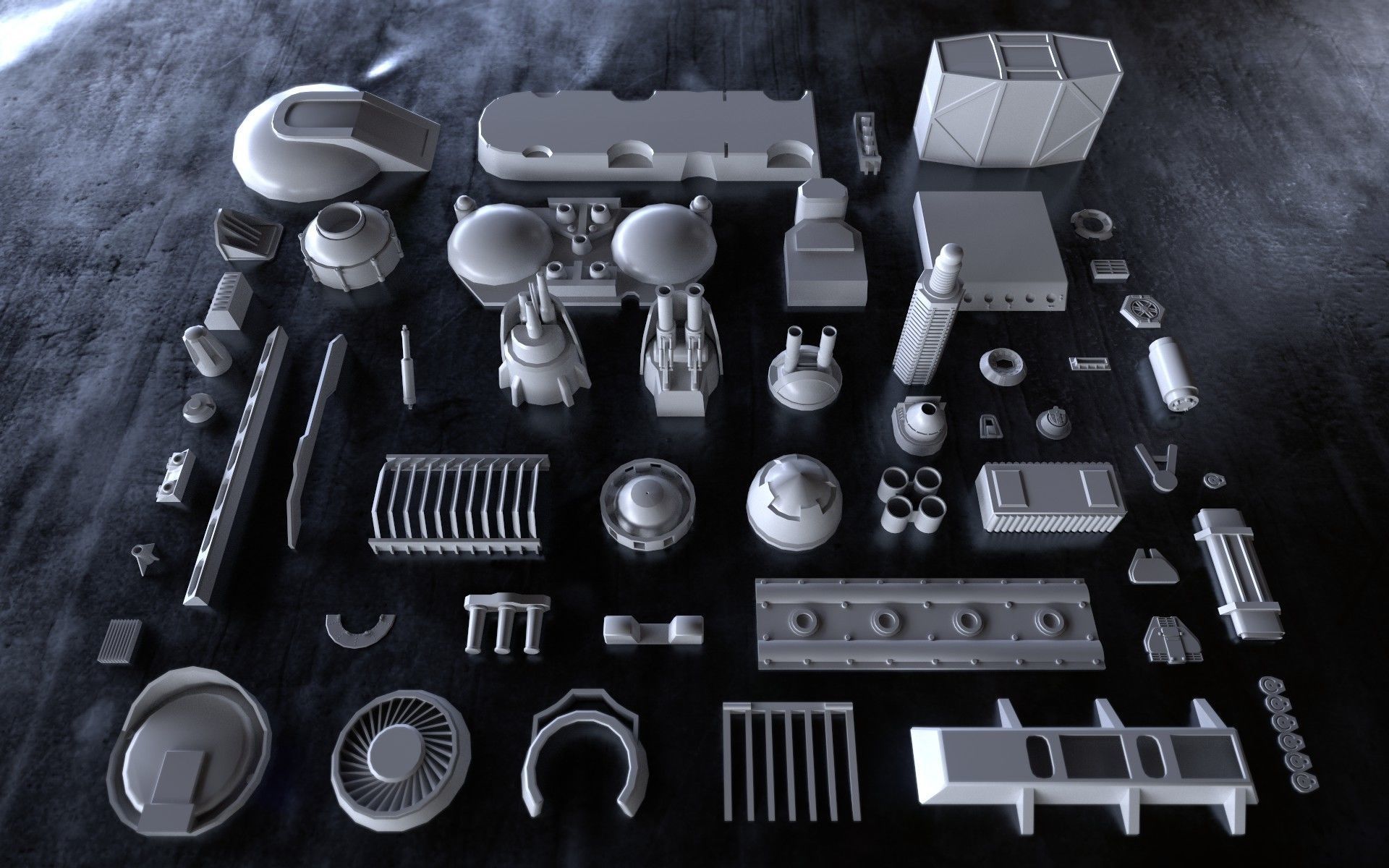 Greeblie Kitbash Set 3 3D model | CGTrader