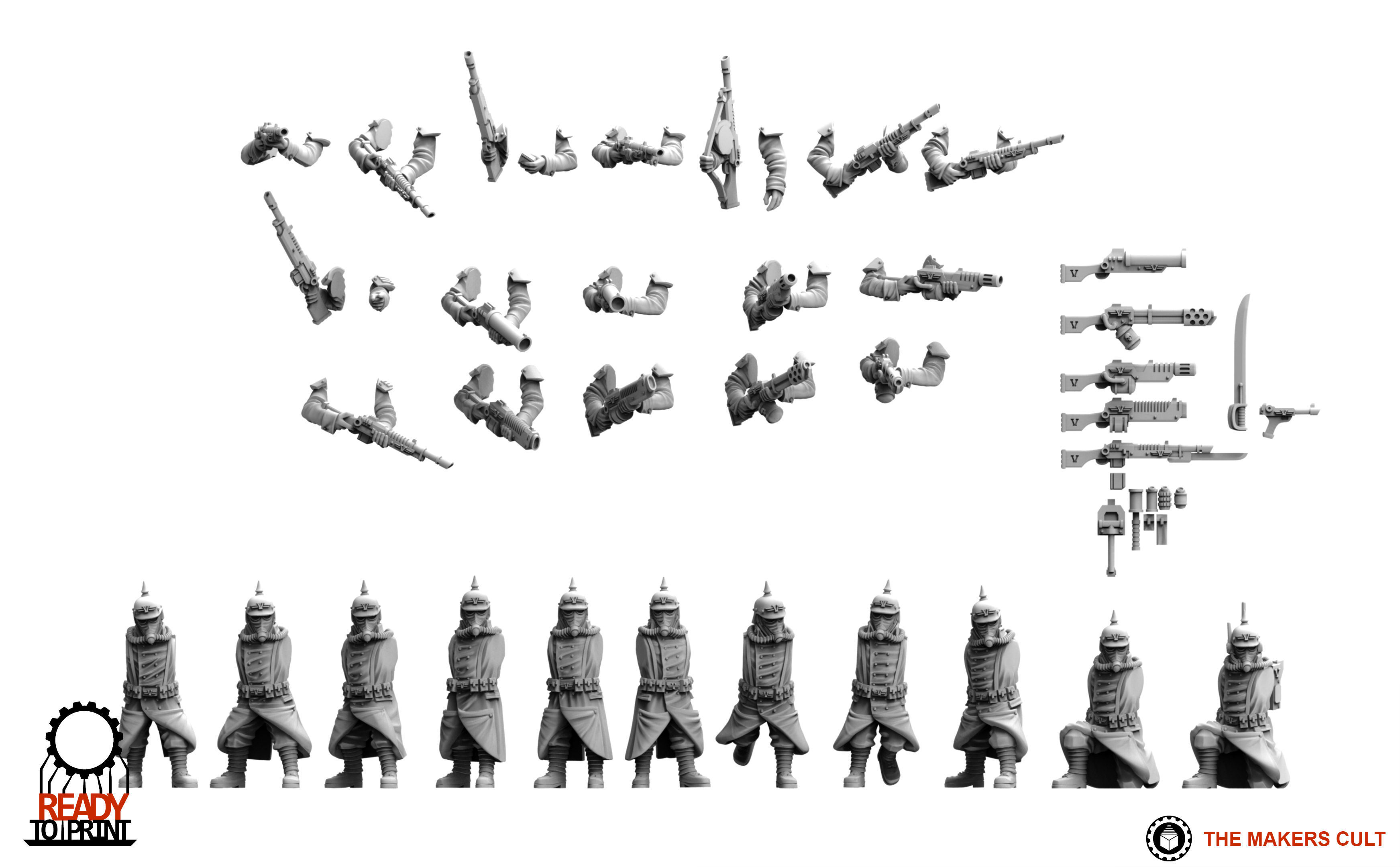 Valour Korps - Infantry Builder 3D model 3D printable | CGTrader