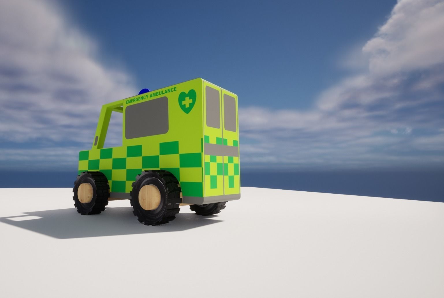 3D model Toy Ambulance Low Poly VR / AR / low-poly | CGTrader