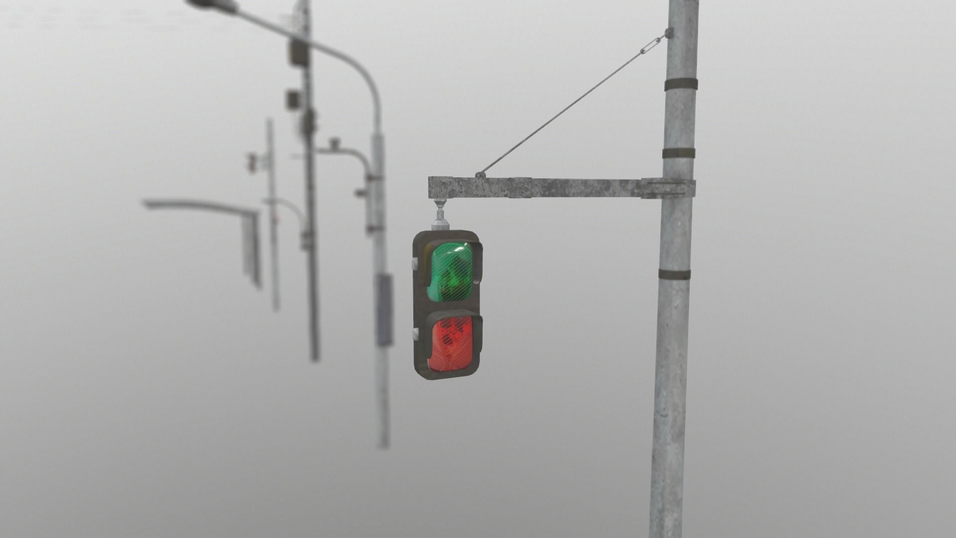 3D model Traffic Lights and Tokyo Poles - Textures VR / AR / low-poly ...