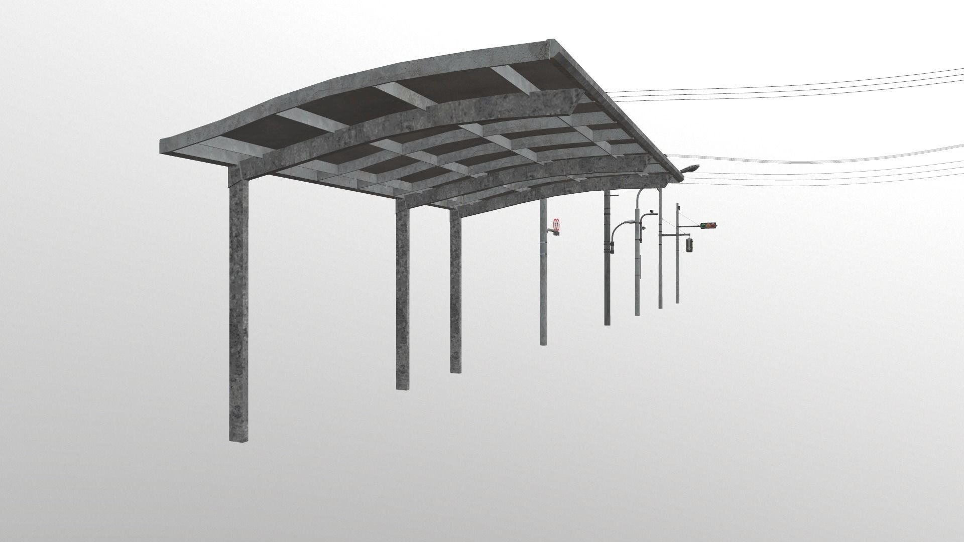 3D model Traffic Lights and Tokyo Poles - Textures VR / AR / low-poly ...