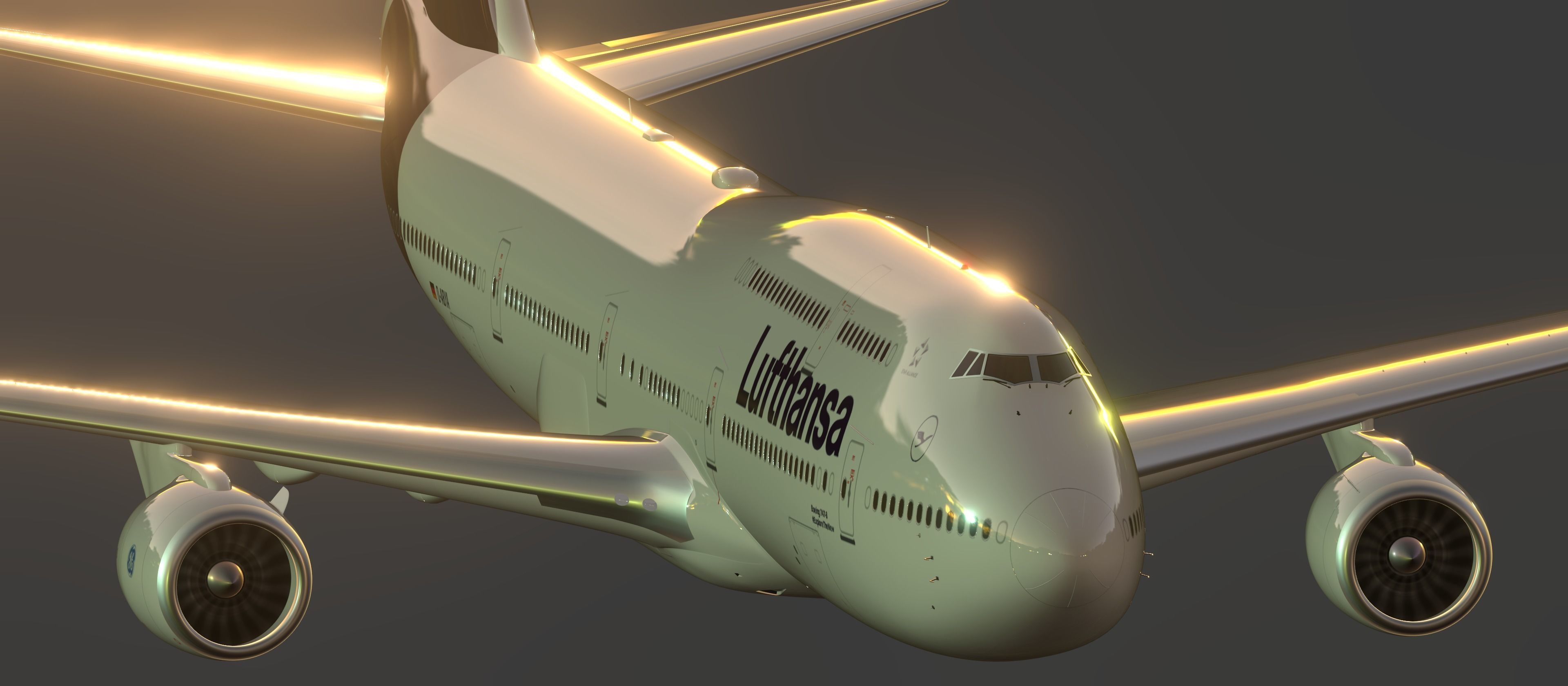 3D model Boeing 747-8i VR / AR / low-poly | CGTrader