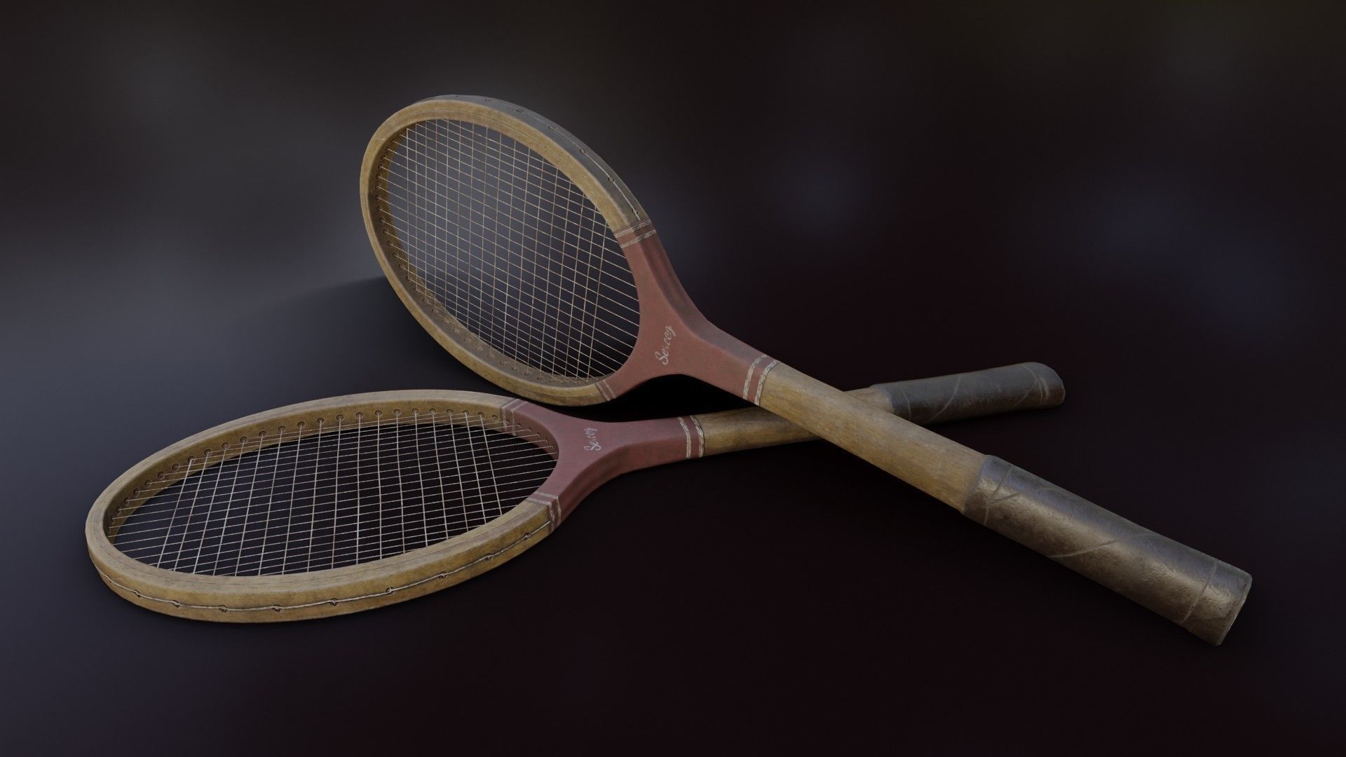 3D model Old Dirty Tennis Racket VR / AR / low-poly | CGTrader