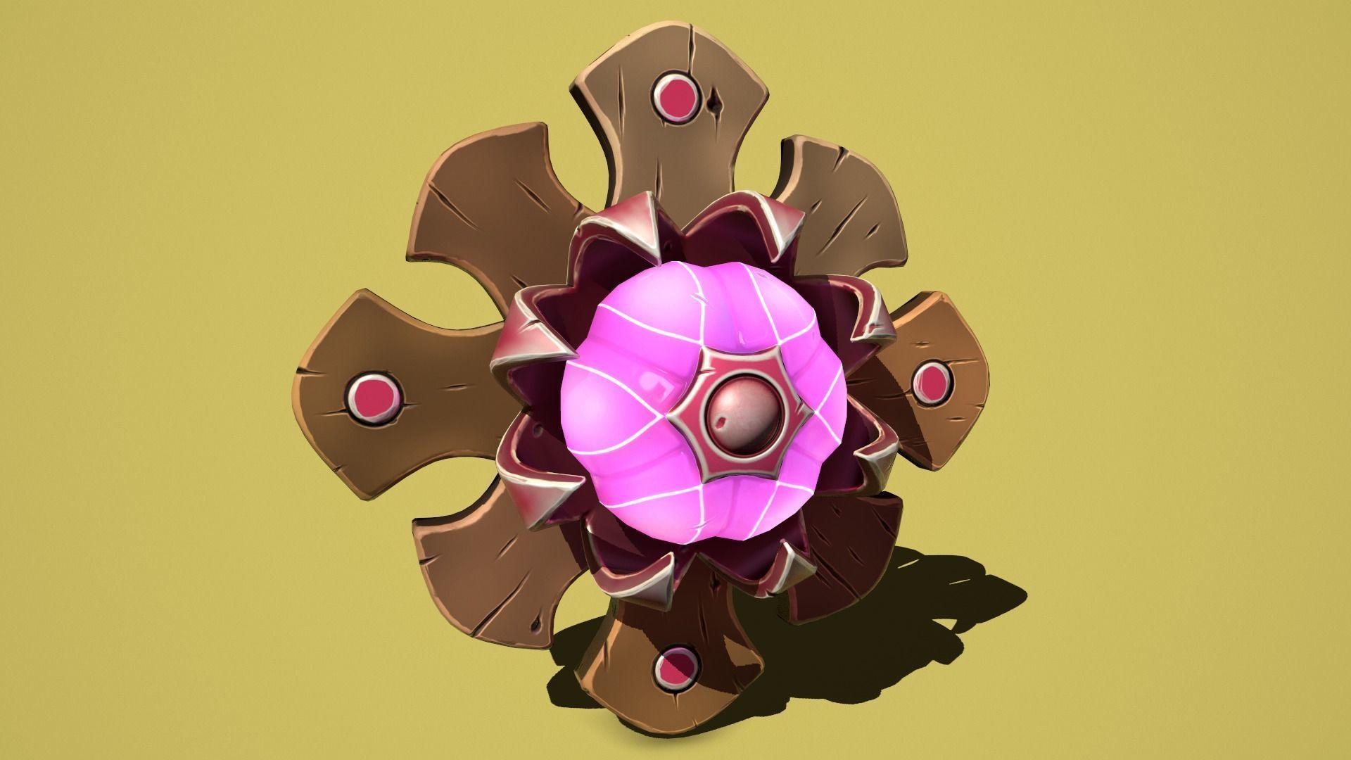 3D model Fantasy flower floor wall lamp VR / AR / low-poly | CGTrader