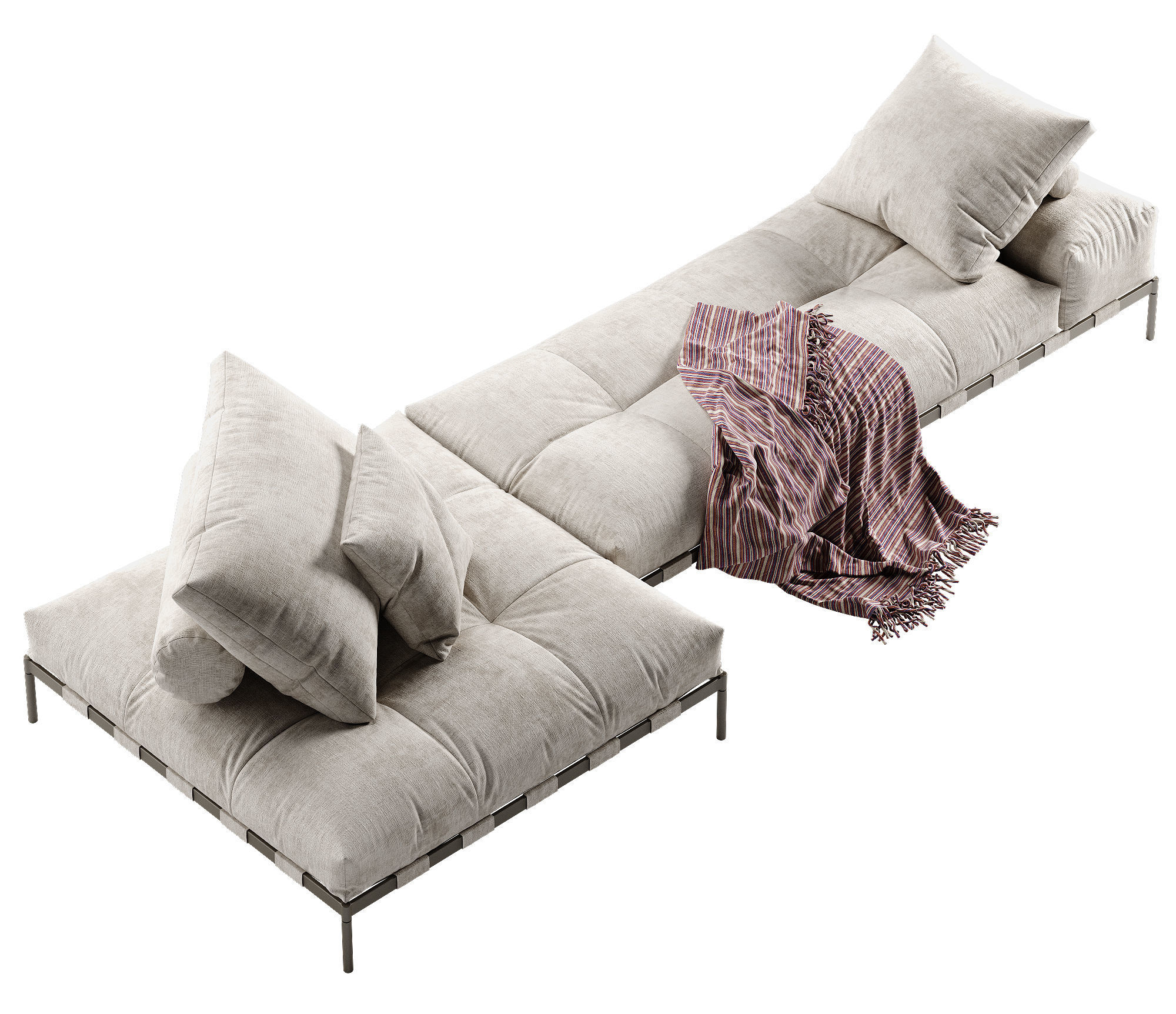 Saba Italia Pixel Light sofa set 4 3D model | CGTrader