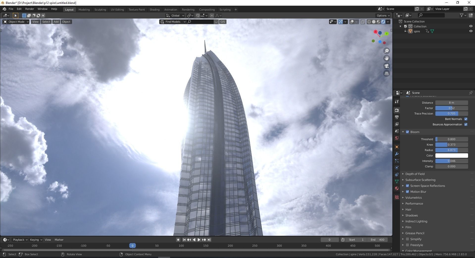 Skyscraper free VR / AR / low-poly 3D model | CGTrader