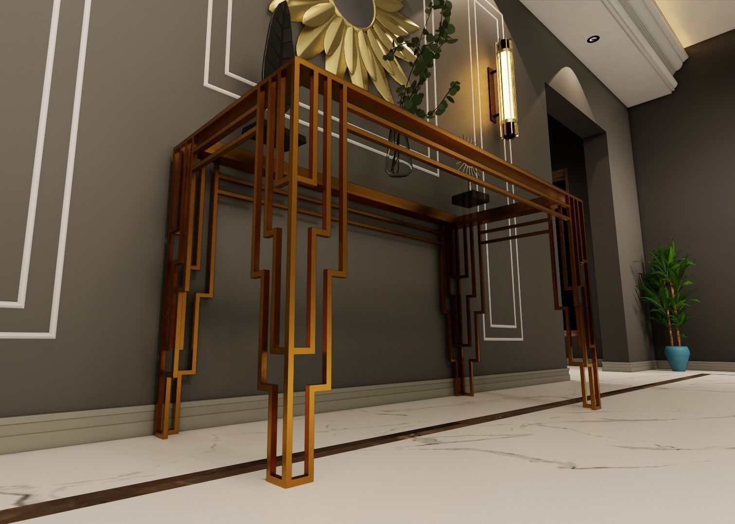 Console table -Revit 2020- free 3D model | CGTrader