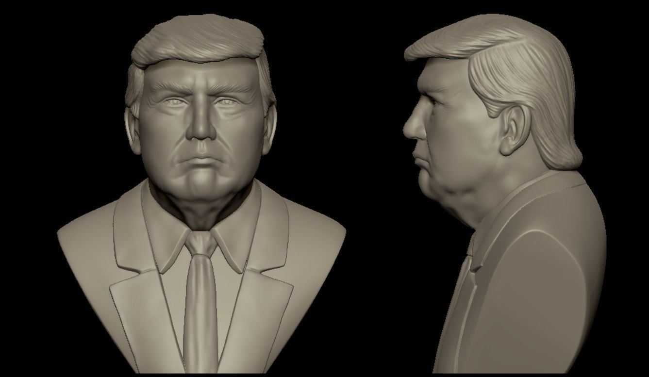 Bust of Donald Trump High Poly 3D model 3D printable | CGTrader