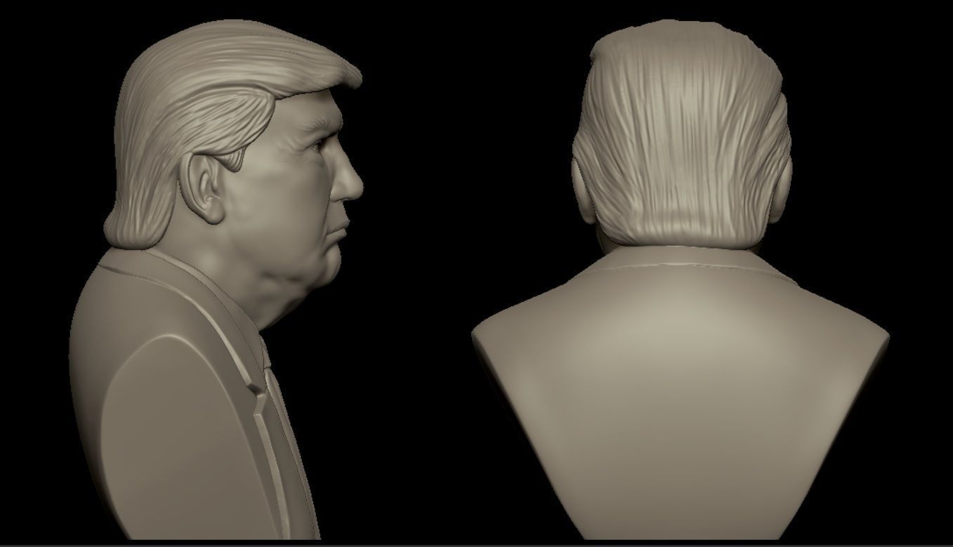 Bust of Donald Trump High Poly 3D model 3D printable | CGTrader