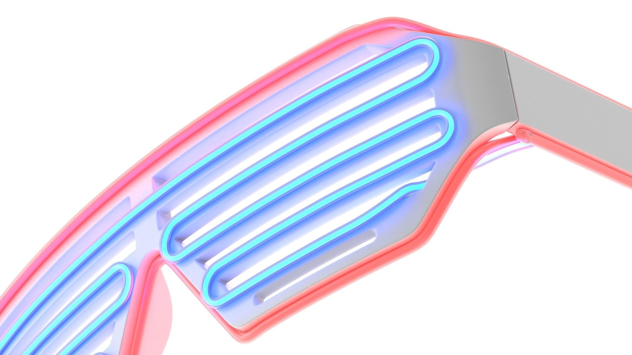 Wire Neon LED Glasses 3D model | CGTrader
