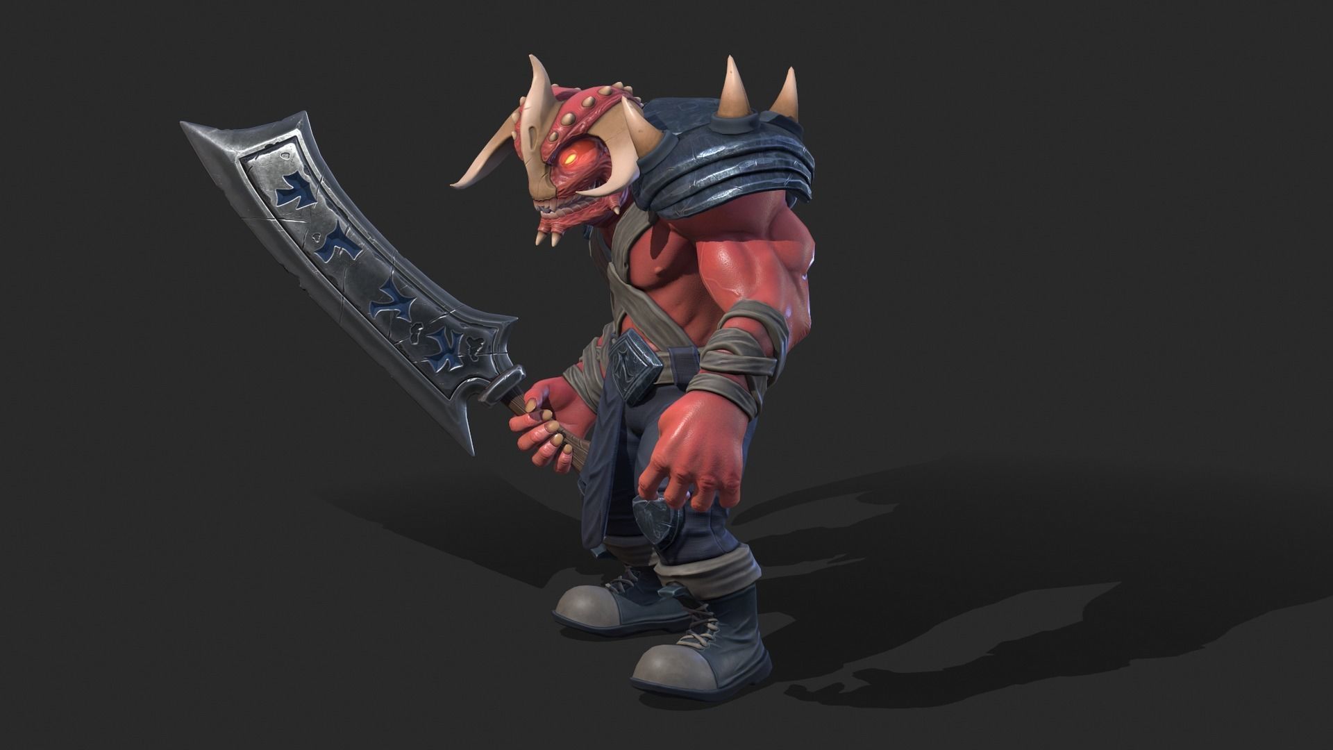 3D model Red Daemon - Game Ready VR / AR / low-poly rigged animated ...