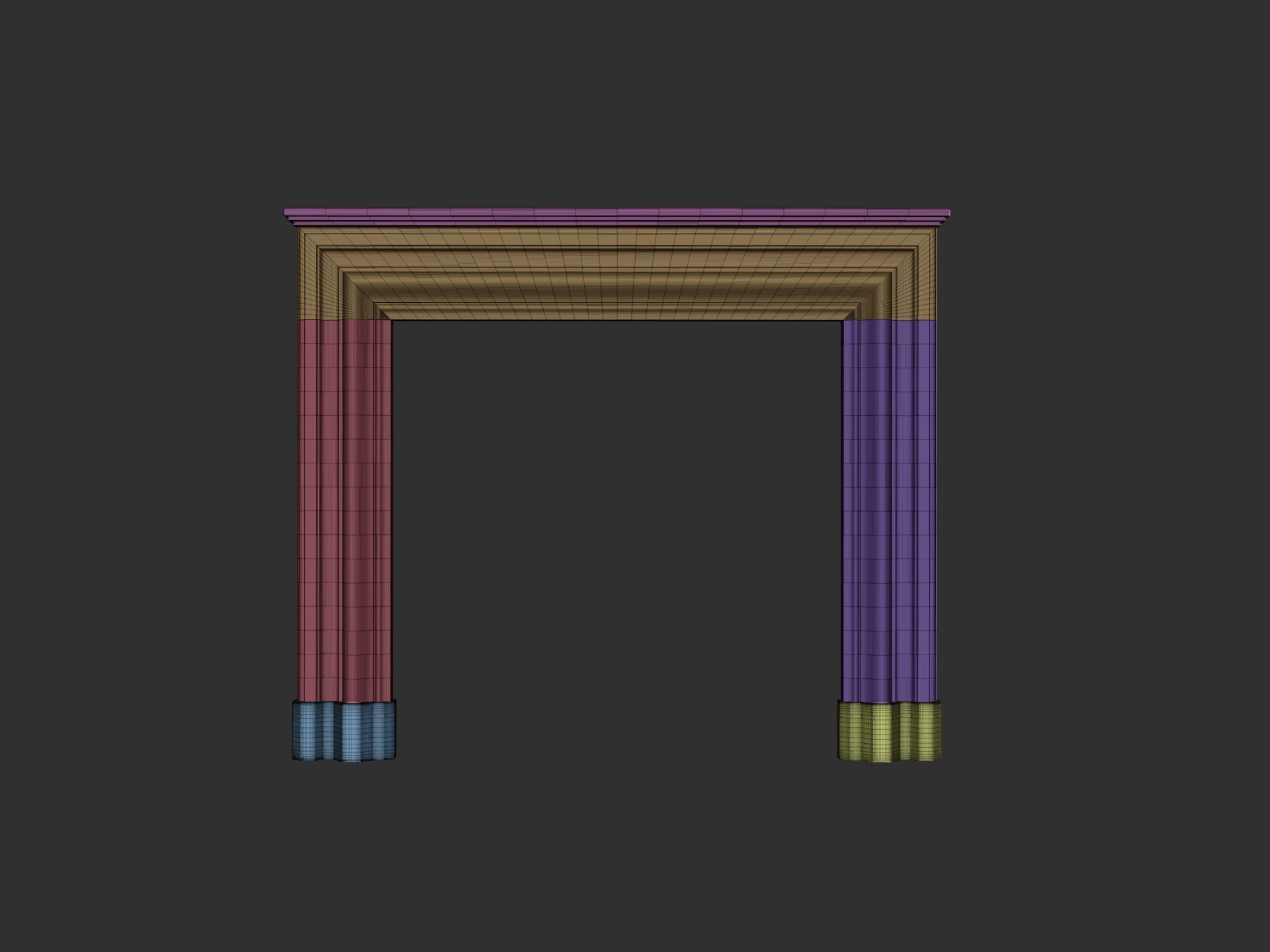 Architectural Fireplace mantel 3D model | CGTrader