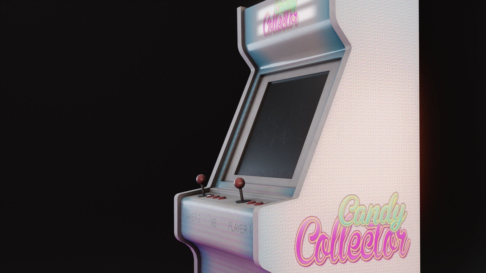 3D model 4 Arcade Machines with Chair - Retro - Game Ready VR / AR ...