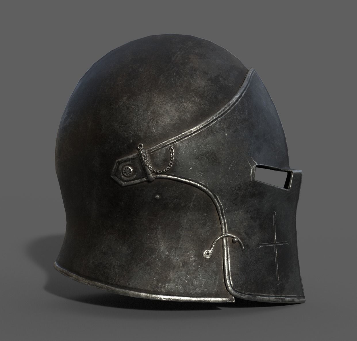 3D model Medieval Knight Helmet x 3 Textures VR / AR / low-poly | CGTrader