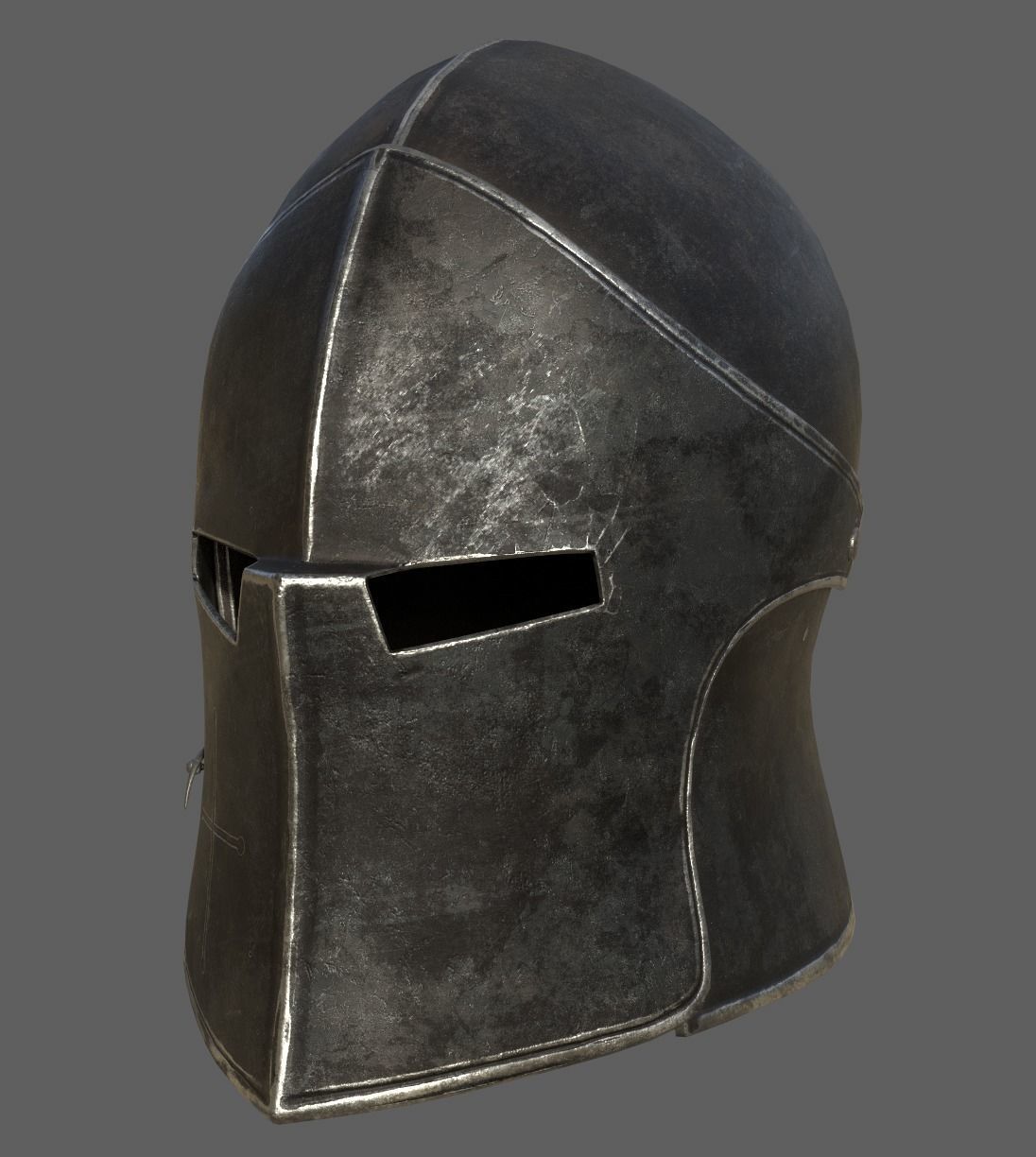 3D model Medieval Knight Helmet x 3 Textures VR / AR / low-poly | CGTrader
