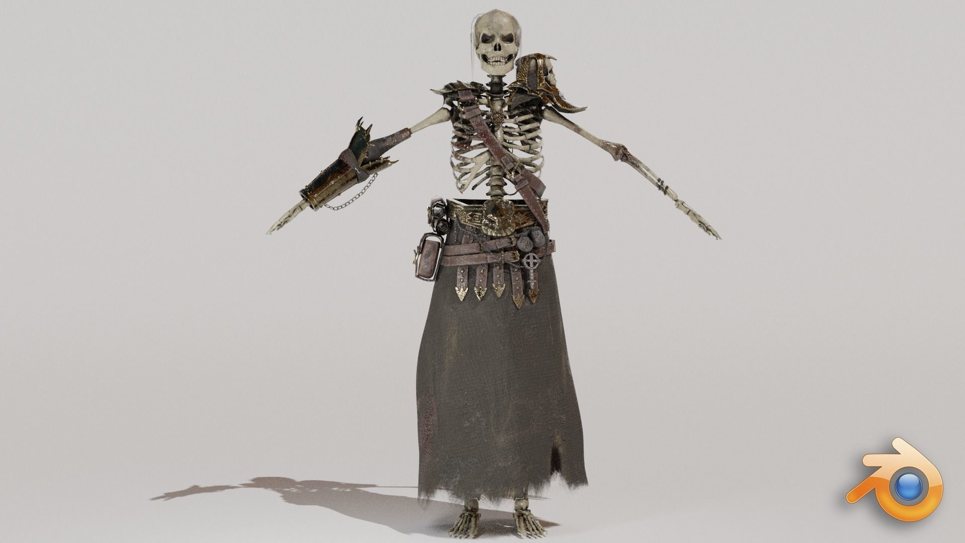 3D model Skeleton Mage VR / AR / low-poly rigged animated | CGTrader