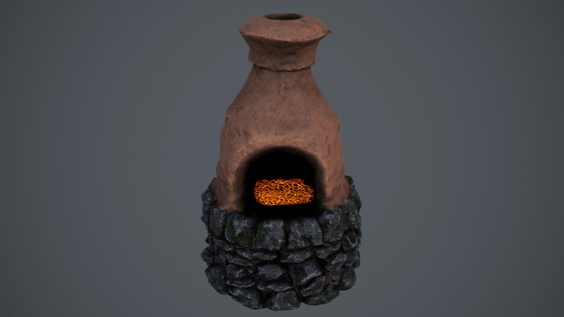 3D model Fan art of primitive Furnace VR / AR / low-poly | CGTrader