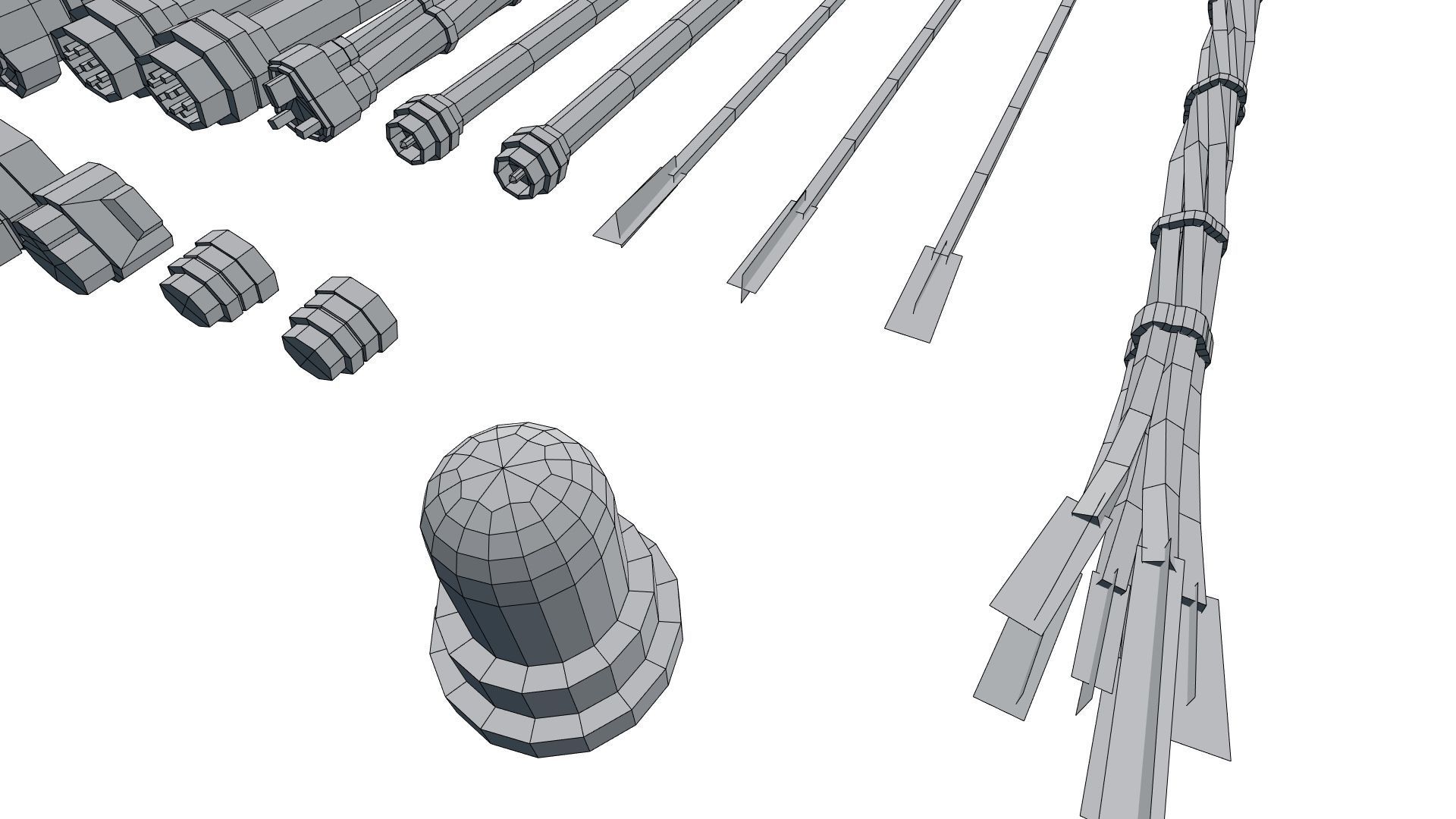 3D model Low Poly PBR Miscellaneous Sci Fi Asset Pack VR / AR / low ...