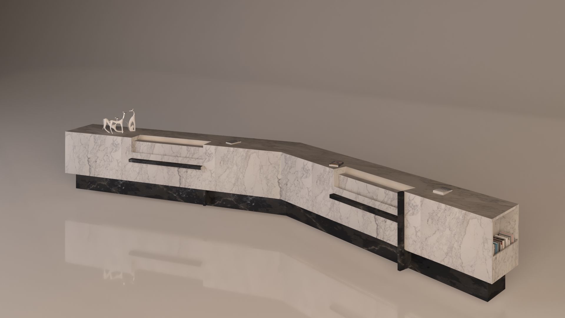 Marble Reception Counter 3D model | CGTrader