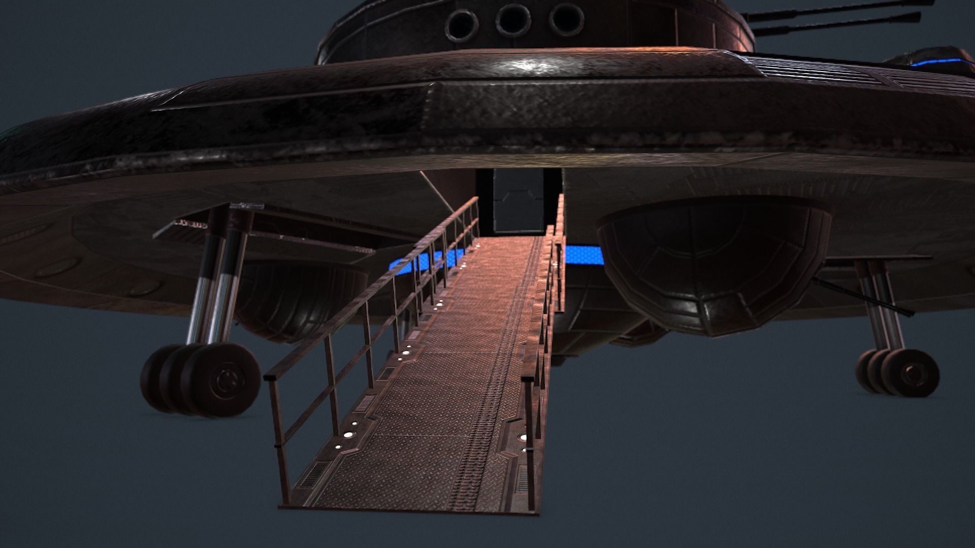 3D model RIGGED WWII German Nazi UFO Prototype Haubenu II VR / AR / low ...