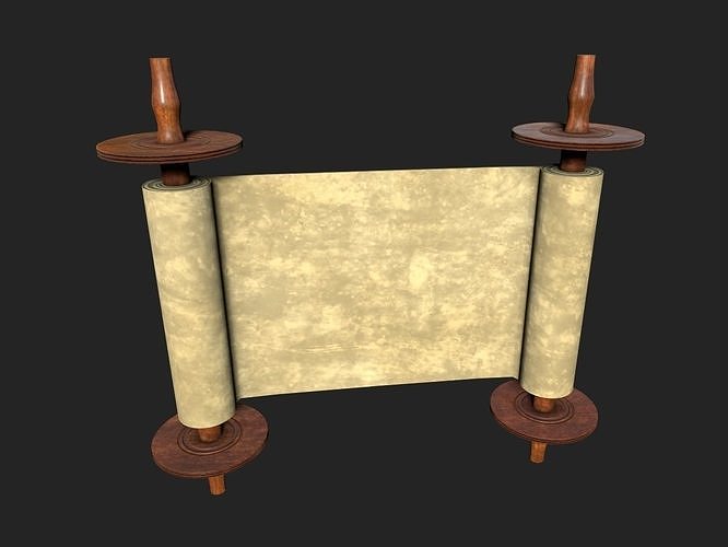 3D model Blank Scroll VR / AR / low-poly | CGTrader