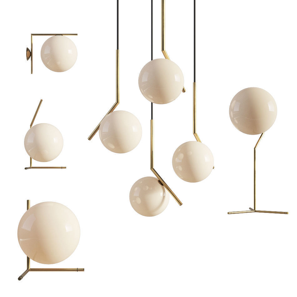 Flos IC Lights set of 5 Lights 3D model | CGTrader