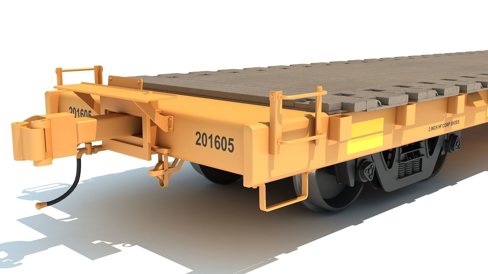 Flat Railroad Car 3D model | CGTrader