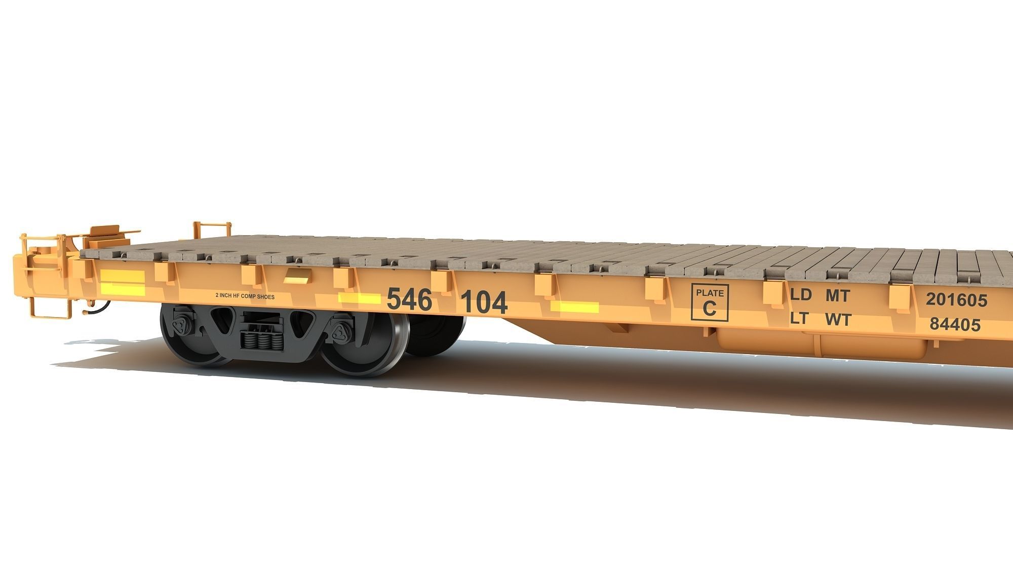 Flat Railroad Car 3D model | CGTrader