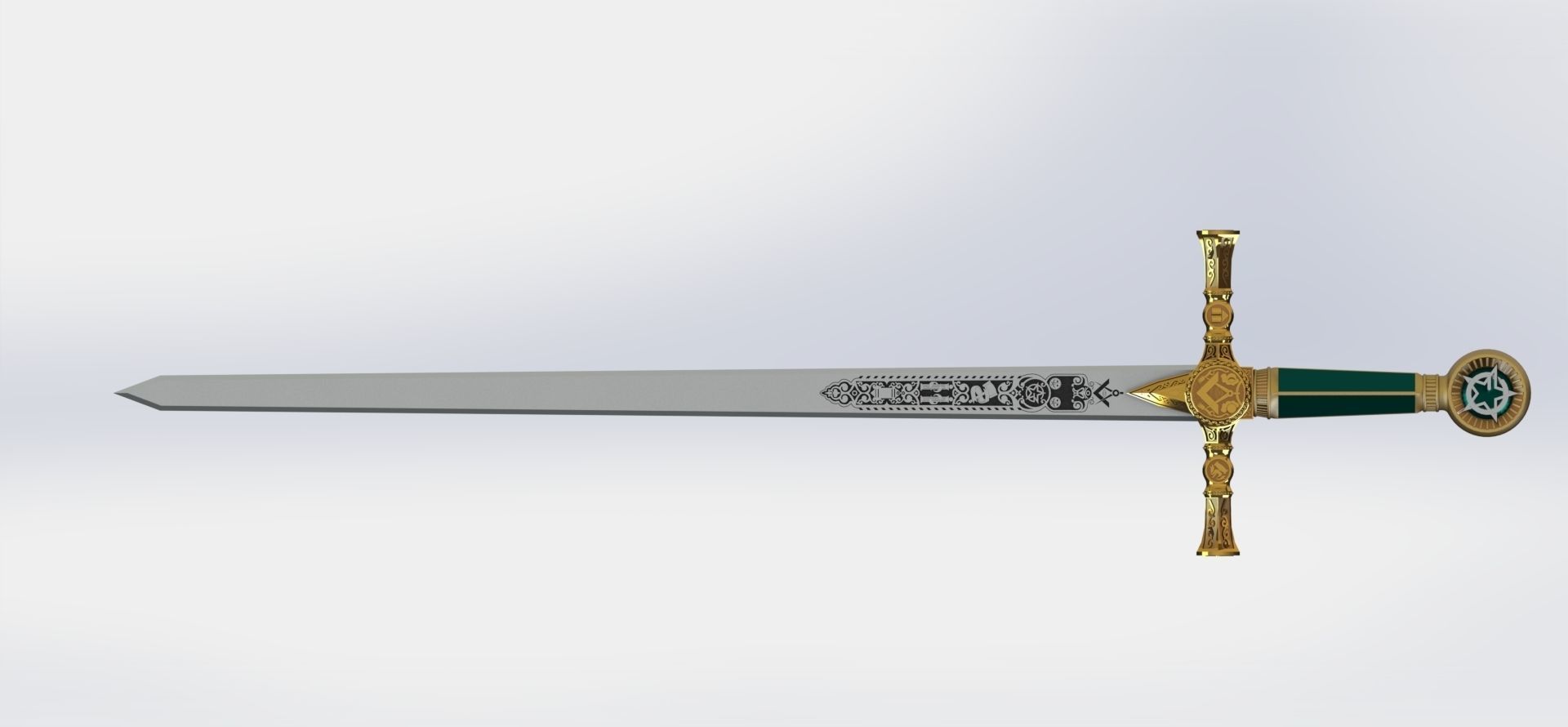 Masonic Ceremonial Sword - Ready 3D Printing - 3D model 3D printable ...