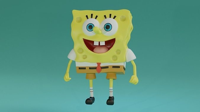 Spongebob squarepants 3D model animated rigged | CGTrader