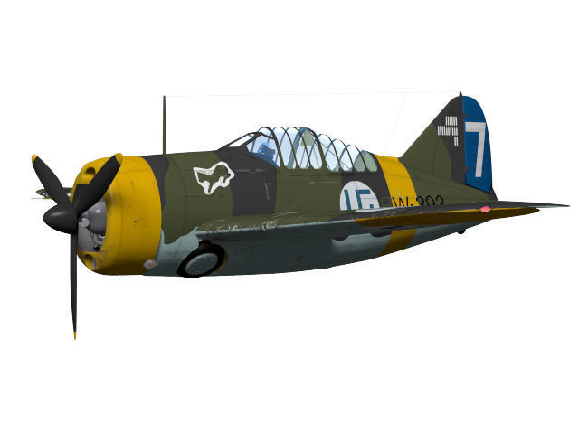 Brewster F2A Buffalo B239 3D model | CGTrader
