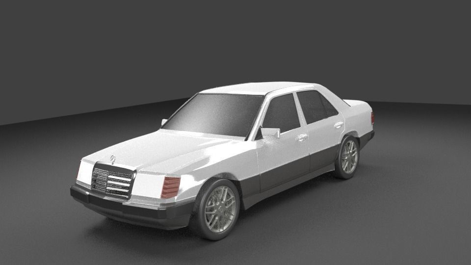 Mercedes Benz w124 1985 free 3D model | CGTrader