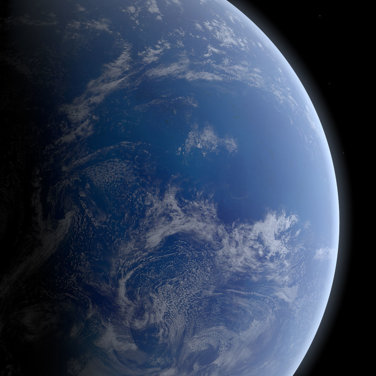 3D model Water Planet with Pole Caps - Alien Planet 8k VR / AR / low ...