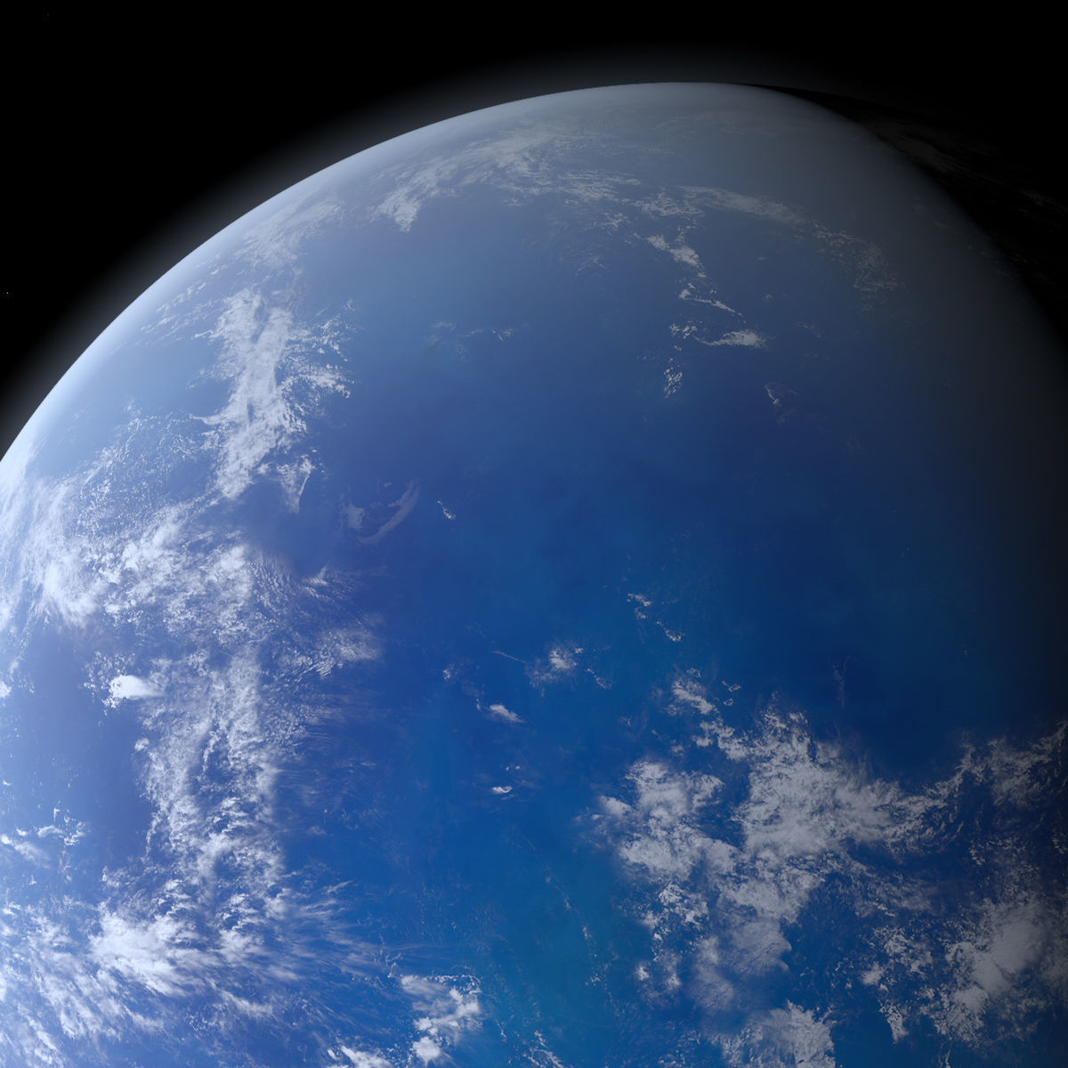 3D model Water Planet with Pole Caps - Alien Planet 8k VR / AR / low ...