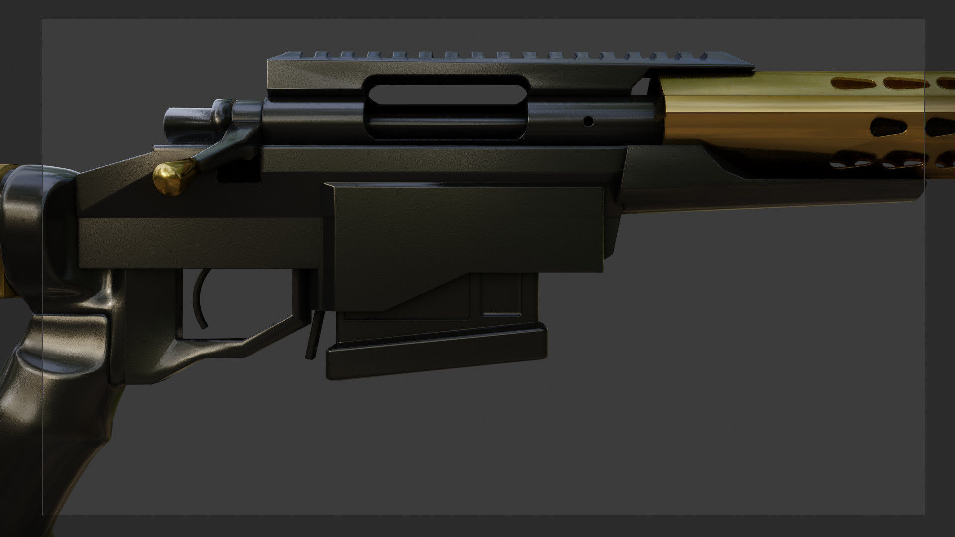 Remington 700 Golden Gangsta 3D model | CGTrader