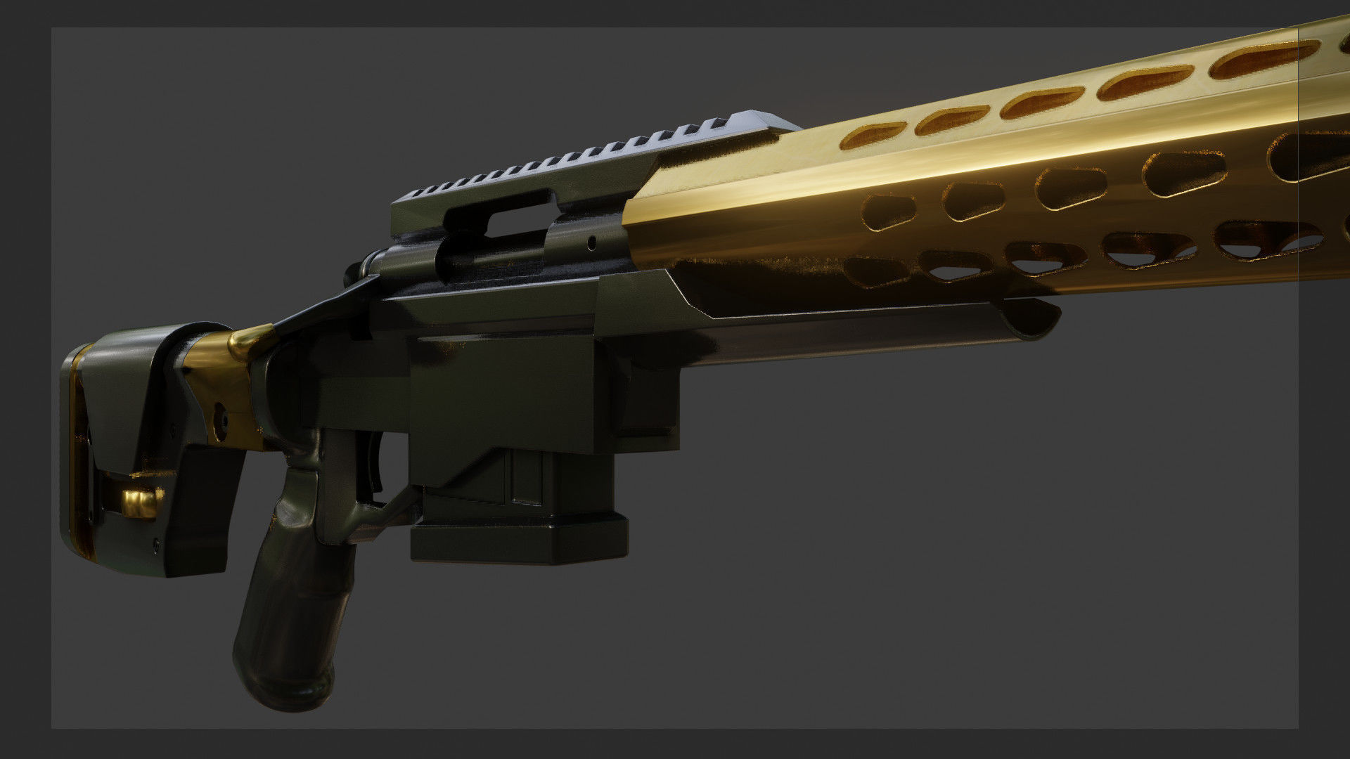 Remington 700 Golden Gangsta 3D model | CGTrader