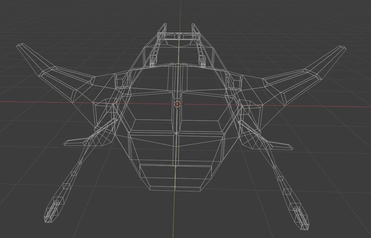 Space Fighter fantasy Low-poly 3D model free VR / AR / low-poly 3D ...