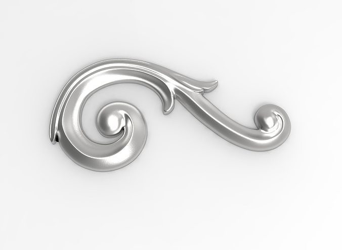 Volute leaf flower for cnc or 3D printer 3D model 3D printable | CGTrader