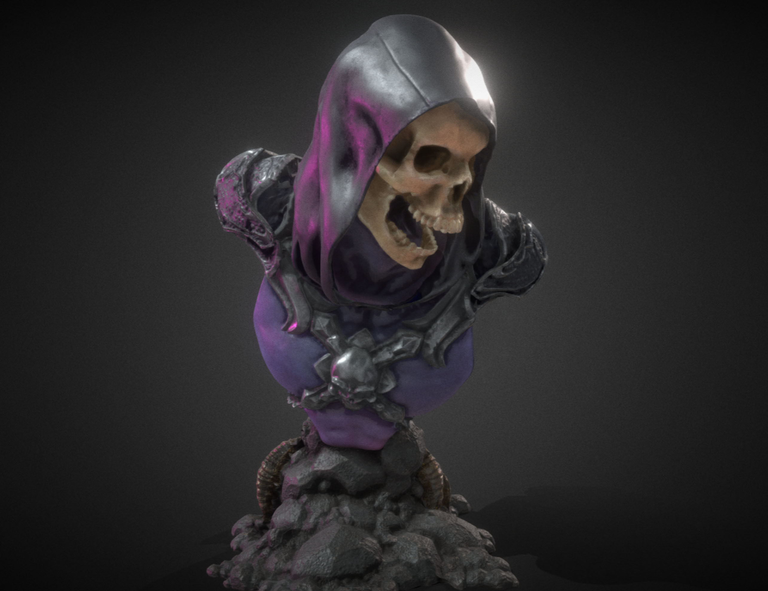 Skeletor bust 3D model 3D printable | CGTrader
