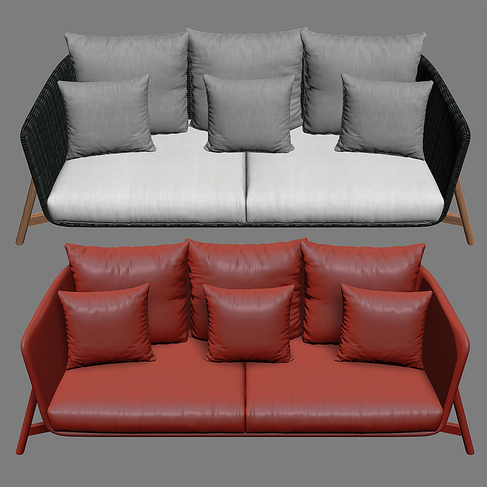ROUND Sofa 3 - Point 3D model | CGTrader